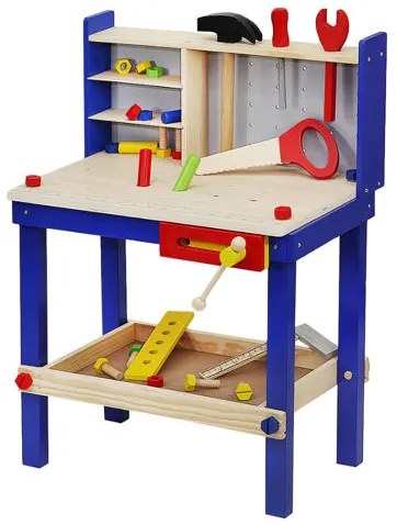 ISO Stůl - Ponk s nářadím, dřevěný 30 dílů, 6860
