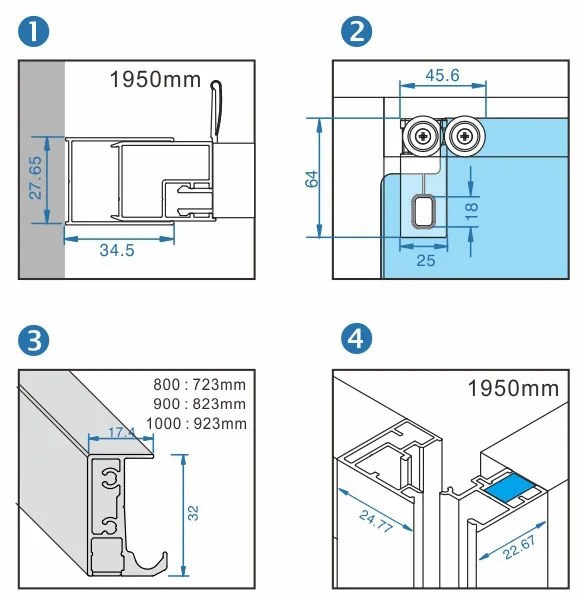 BPS-koupelny Čtvercový sprchový kout HYD-SK16B 90x90 černá/transparent - bez vaničky