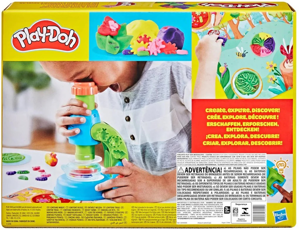 HASBRO PLAY-DOH Mikroskop set modelína s nástroji na baterie Světlo 14g0494