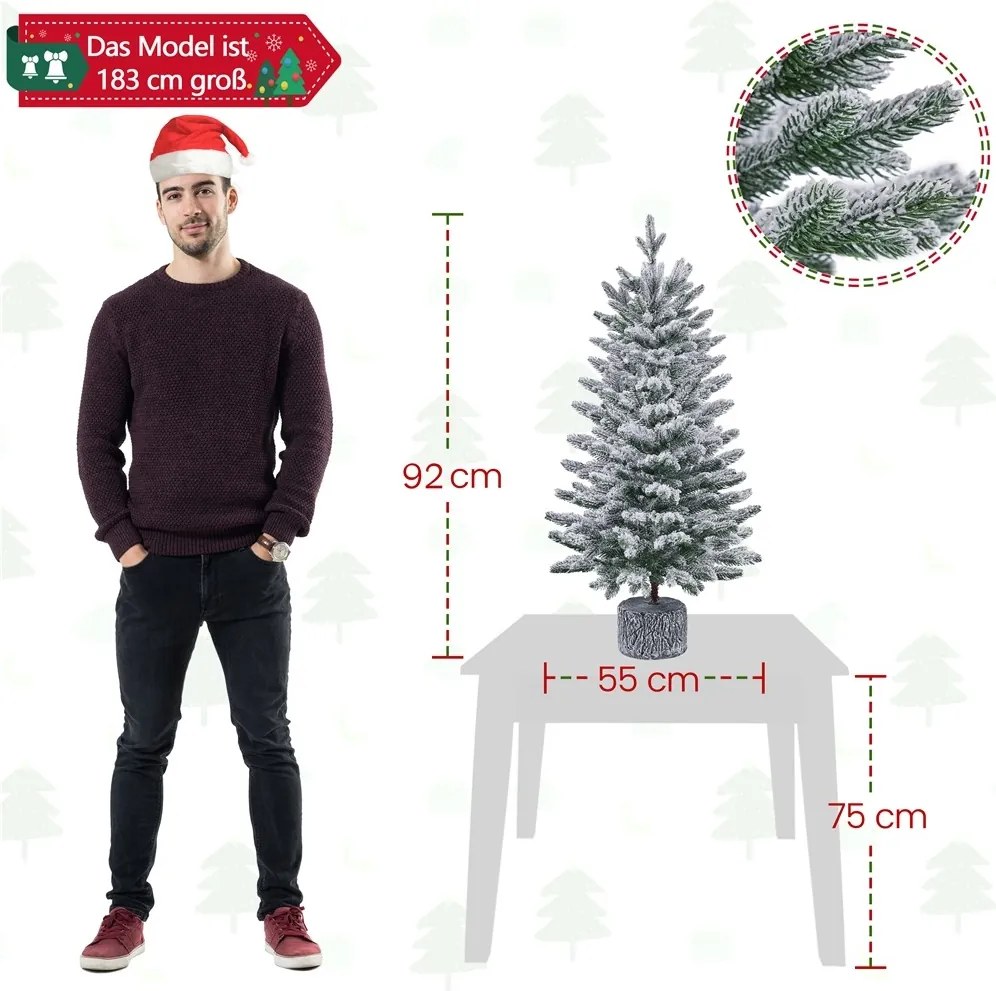 Umělý vánoční stromek Yaheetech – 92 cm (257081591667)