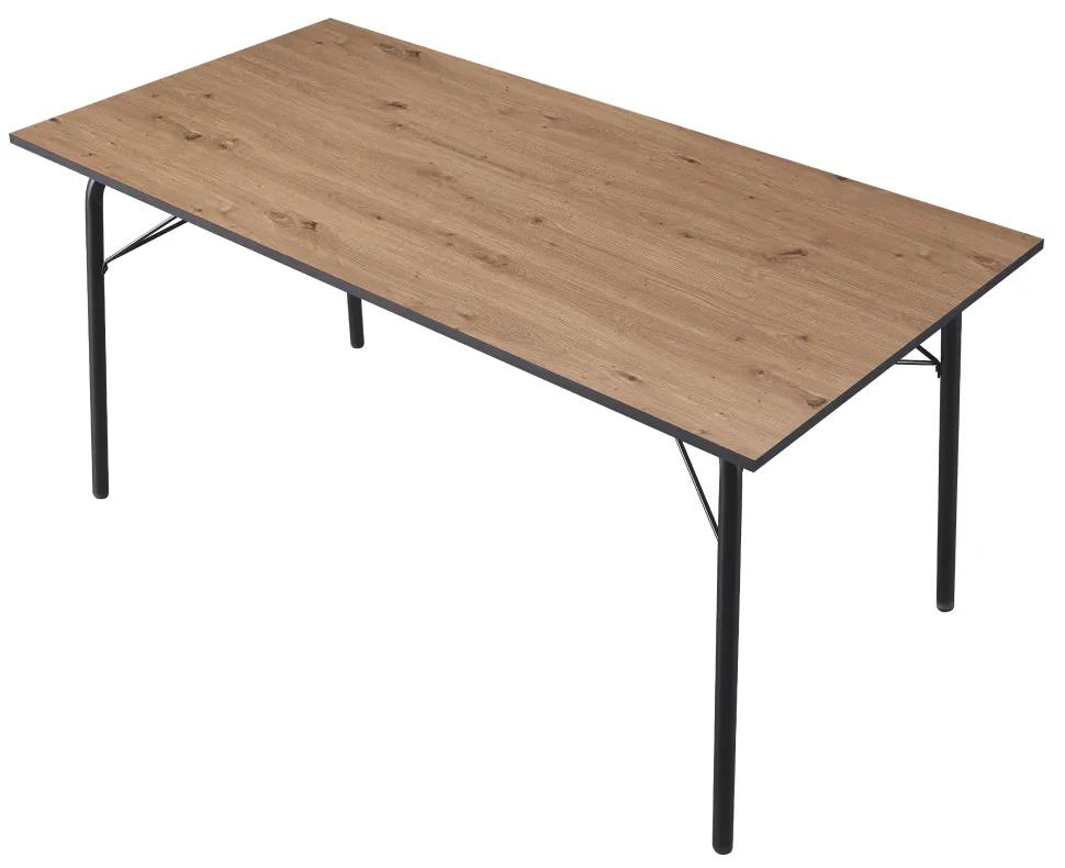 Kondela Jídelní stůl, dub artisan/černá, 160x80x75 cm, NALAK TYP 3