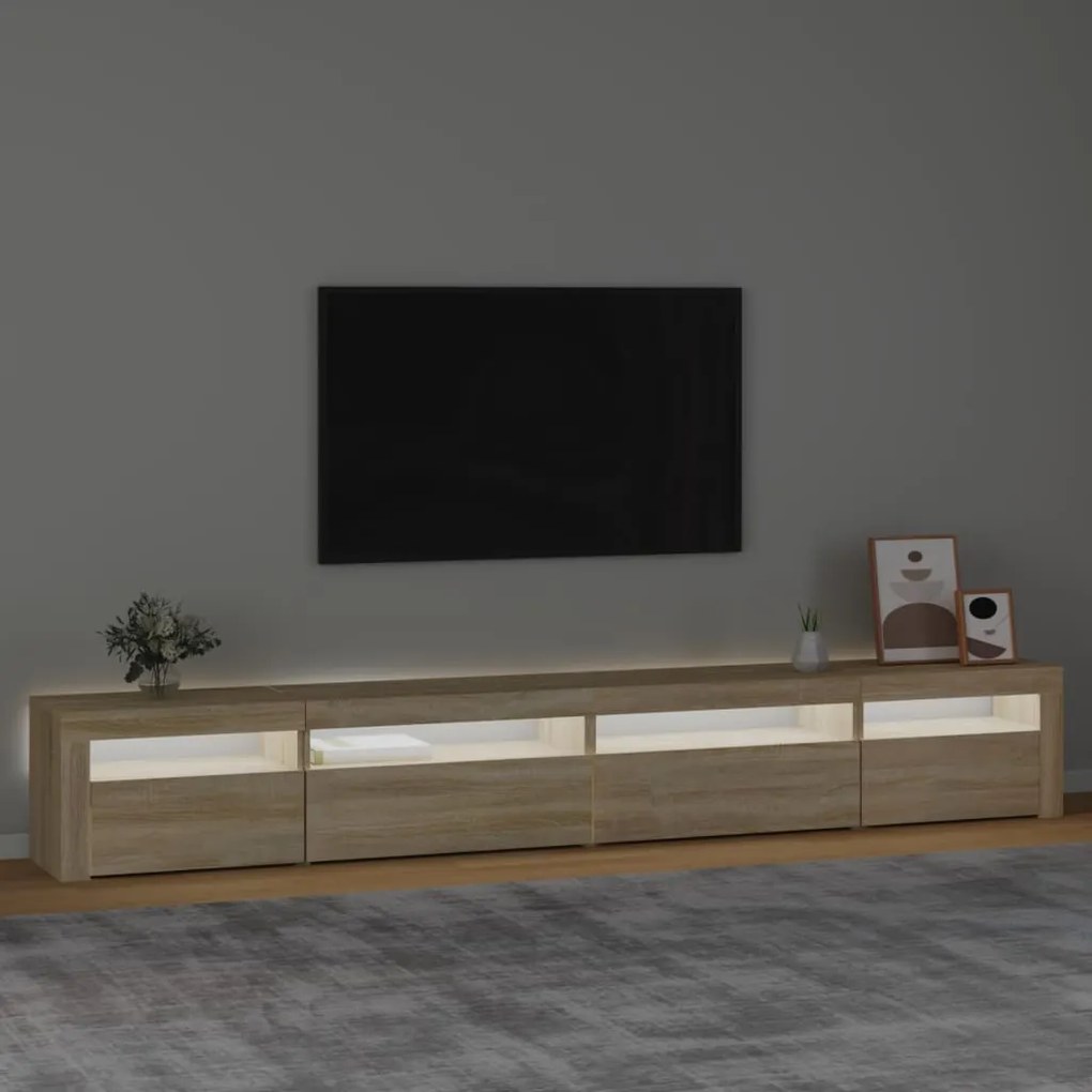 TV skříňka s LED osvětlením dub sonoma 270 x 35 x 40 cm 3152748