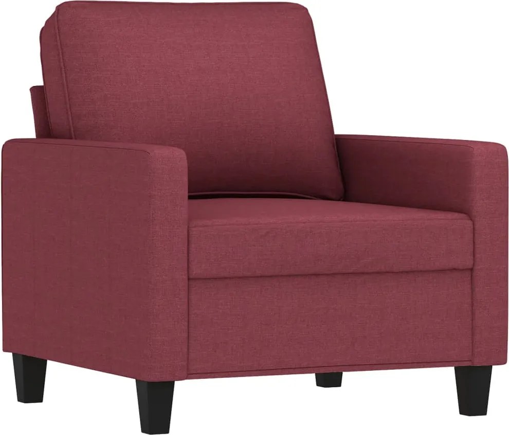 Křeslo s podnožkou vínové 60 cm textil 3201035