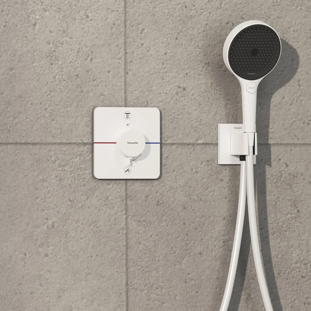 Hansgrohe ShowerSelect Comfort Q, termostat pod omítku pro 2 spotřebiče, bílá matná, HAN-15583700