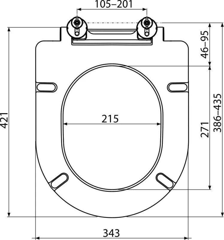 Alcadrain WC sedátko Duroplast - A678S