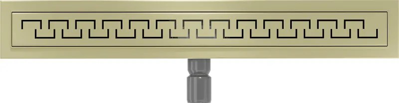 Mexen Flat, lineární podlahový žlab 50 cm, M15, zlatá matná, 1A24050-15