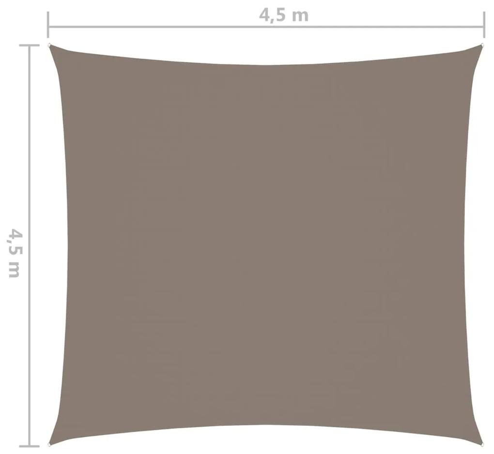 vidaXL Stínící plachta oxfordská látka čtvercová 4,5 x 4,5 m taupe