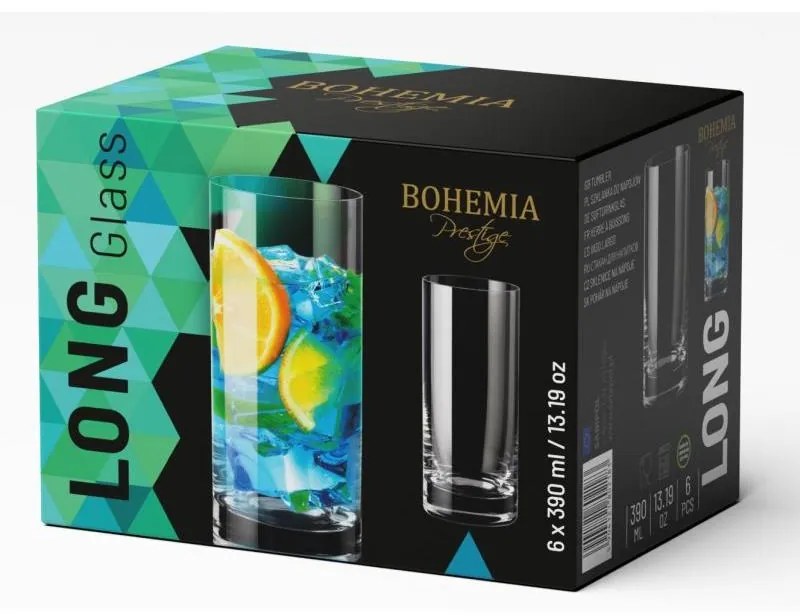 BOHEMIA PRESTIGE SKLENICE NA VODU 390ML SADA 6 KS