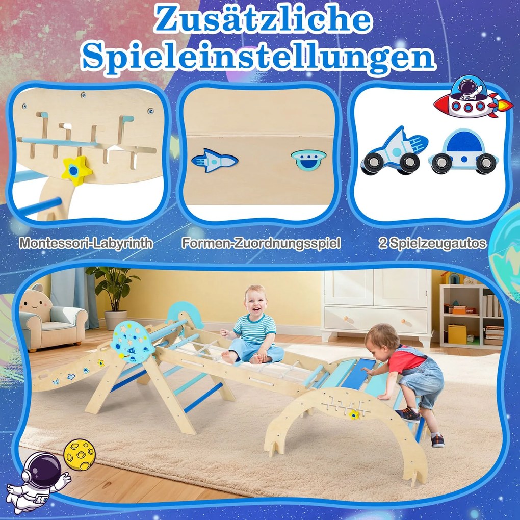 Costway 9 v 1 Montessori prolézačka sada s lezeckým obloukem