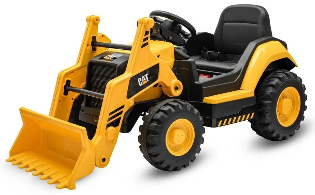 Dětský elektrický traktor Baby Mix CAT žlutý