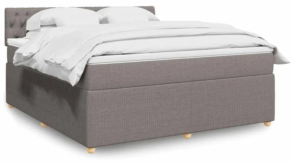 Box spring postel s matrací taupe 180x200 cm textil 3289846