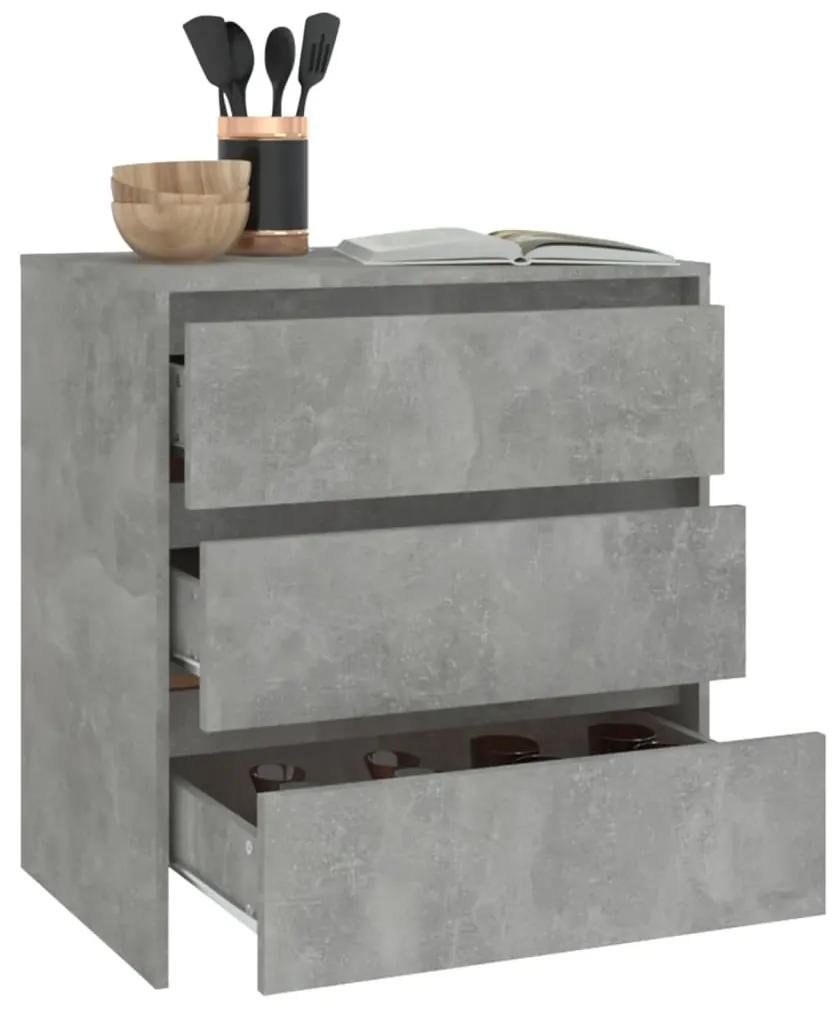 Příborník Mullg - 70x41x75 cm | betonově šedý