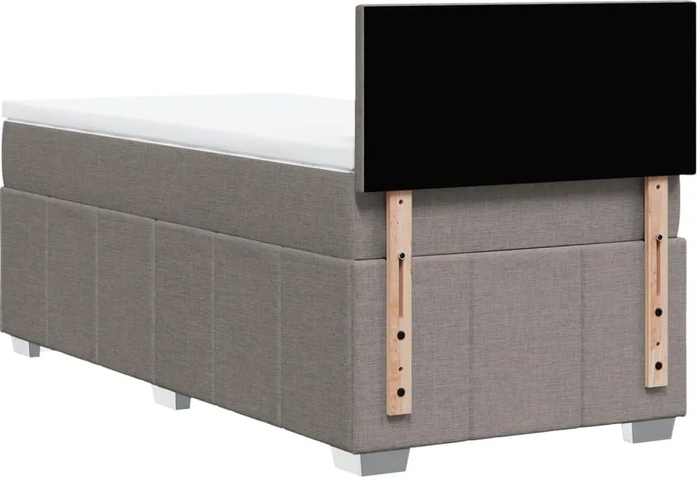 Box spring postel s matrací taupe 100 x 200 cm textil 3286976