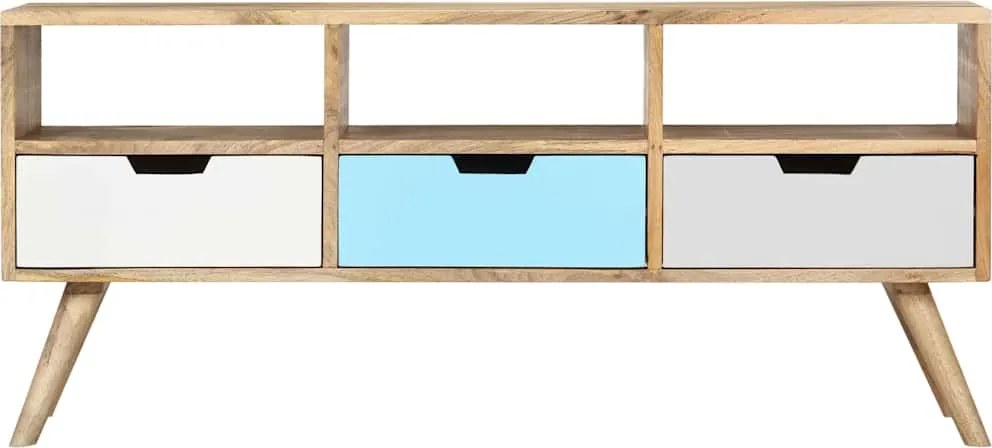 TV stolek 110 x 35 x 48 cm masivní mangovníkové dřevo 286484