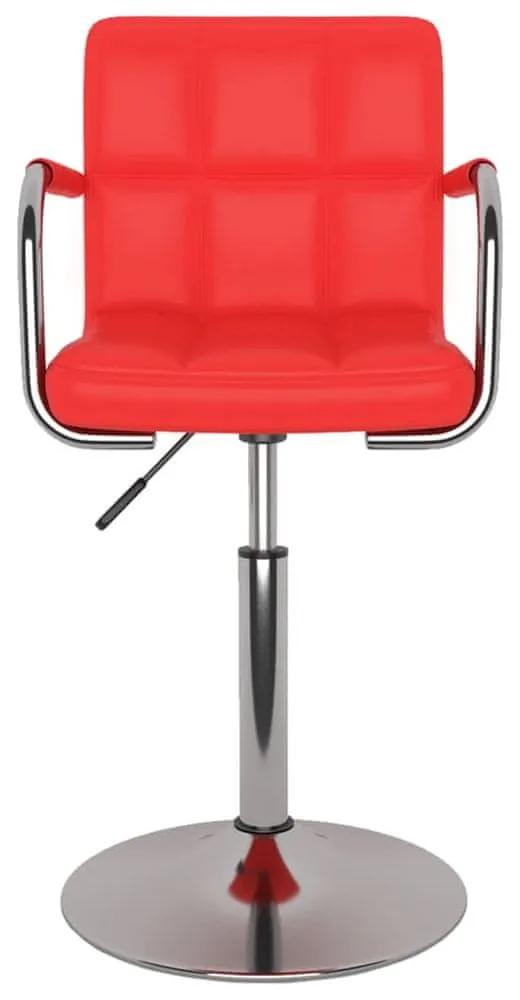 Petromila Otočné jídelní židle 2 ks červené umělá kůže
