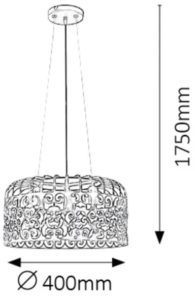 Rabalux 2163 - Lustr ALESSANDRA 3xE27/60W/230V bílá