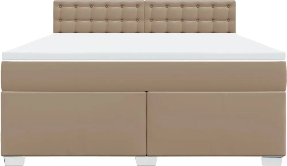 Box spring postel s matrací cappuccino 180 x 200 cm umělá kůže 3286135