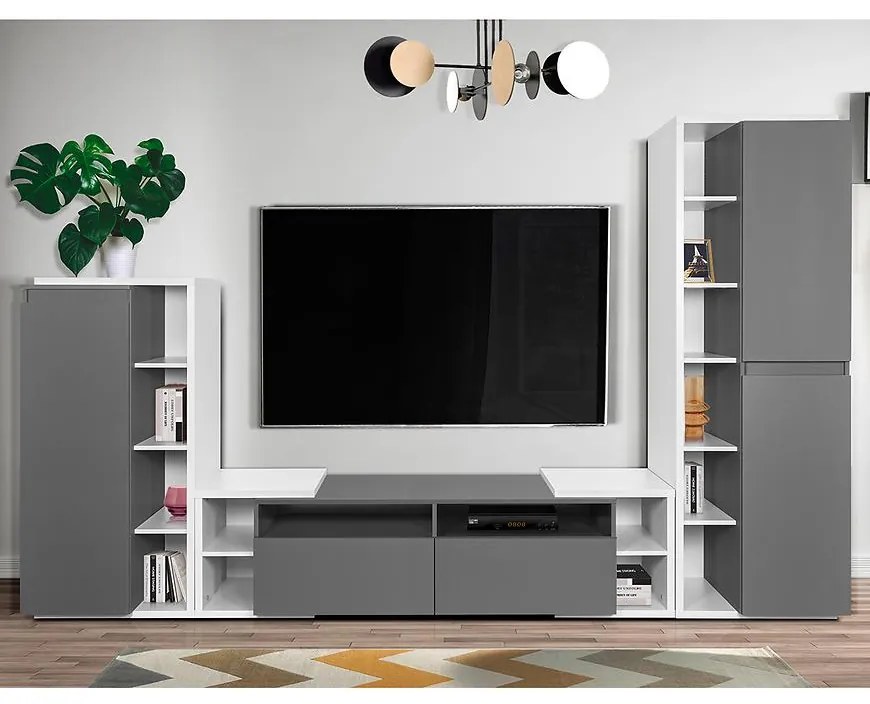 Obývací stěna Nova antracit/světle šedá+antracit