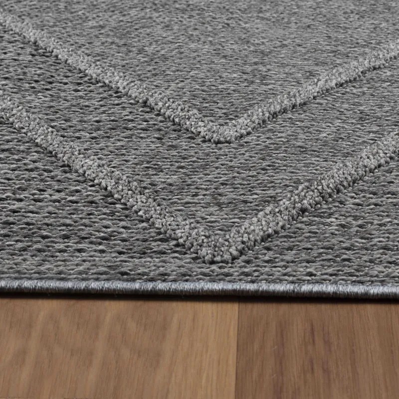 Ayyildiz, Kusový koberec Patara 4954 Grey – na ven i na doma, 120x170, šedá, chodba / předsíň
