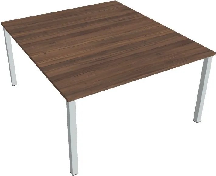 Kancelářský pracovní stůl Hobis USD 1400, deskaakát, bílá RAL 9016