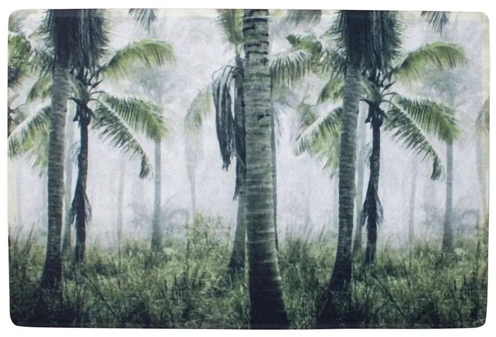 Podlahová rohožka s palmami Jungle in Fog - 75*50*1cm