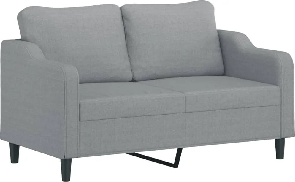 2dílná sedací souprava s poduškami světle šedá textil 3201802