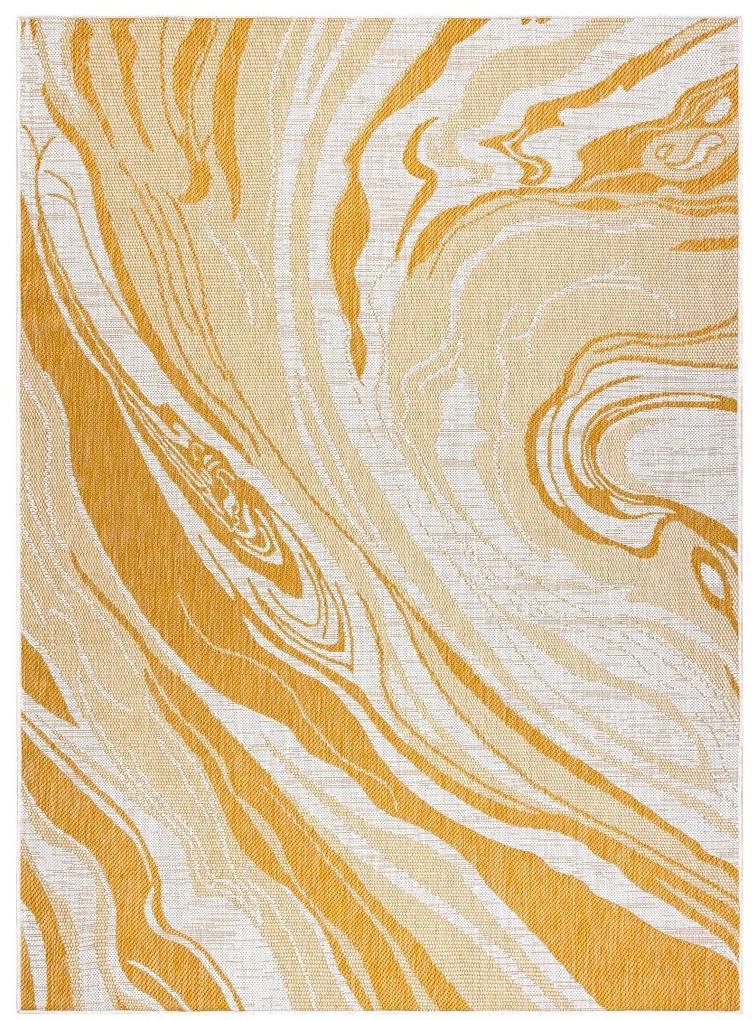 Dywany Łuszczów Kusový koberec Sion Sisal Marble 22169 ecru/yellow – na ven i na doma - 140x190 cm