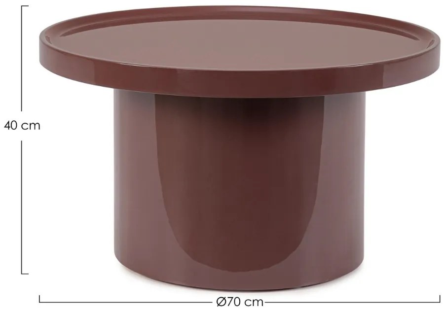 BIZZOTTO Odkládací stolek OTILIA cihlový ø70 cm 0734609