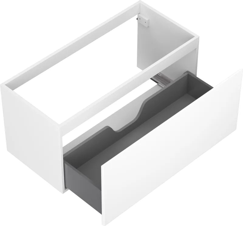 Mexen Orio, koupelnová skříňka 100 cm, 1 zásuvka, bílá matná, 91A10-10047-1-BF01