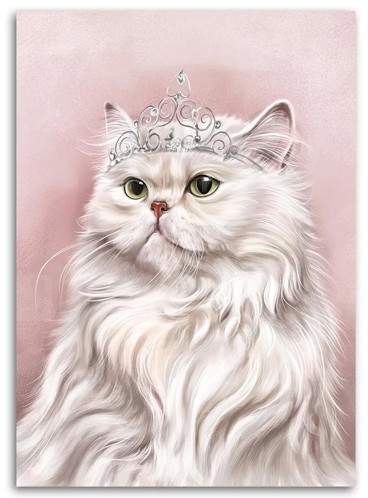 Gario Obraz na plátně Bílá královská kočka Rozměry: 40 x 60 cm