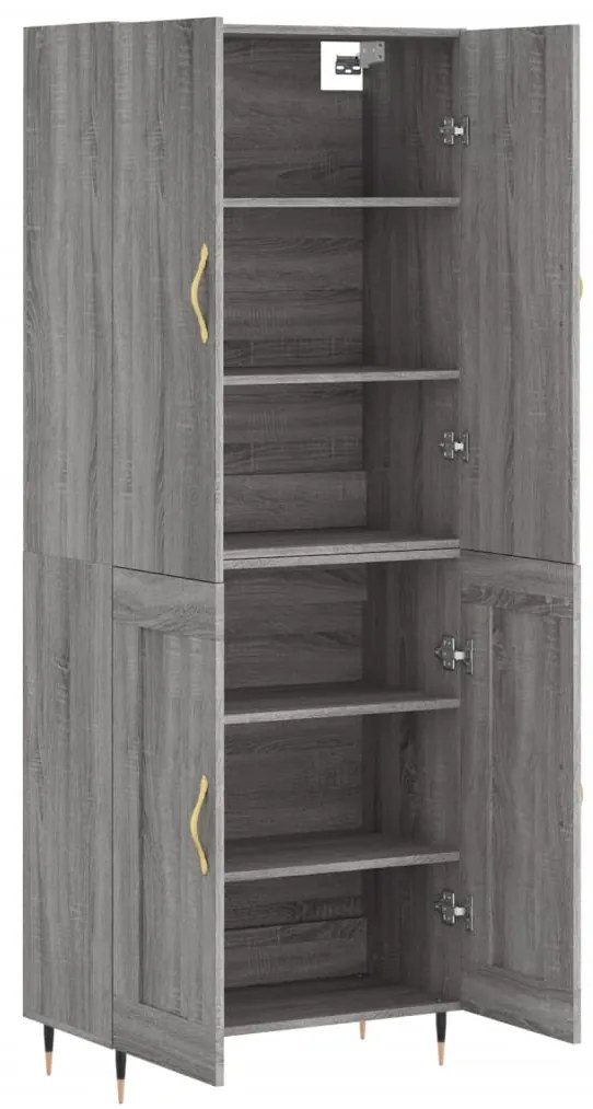 Skříň highboard šedá sonoma 69,5 x 34 x 180 cm kompozitní dřevo,  3195777