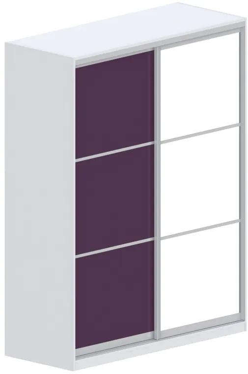 Artspect 351655PM-B - Šatní skříň s posuvnými dveřmi a zrcadlem 160x62x205cm - Orange