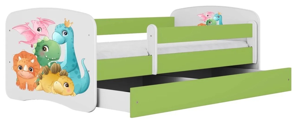 Dětská postel Babydreams dinosauři zelená