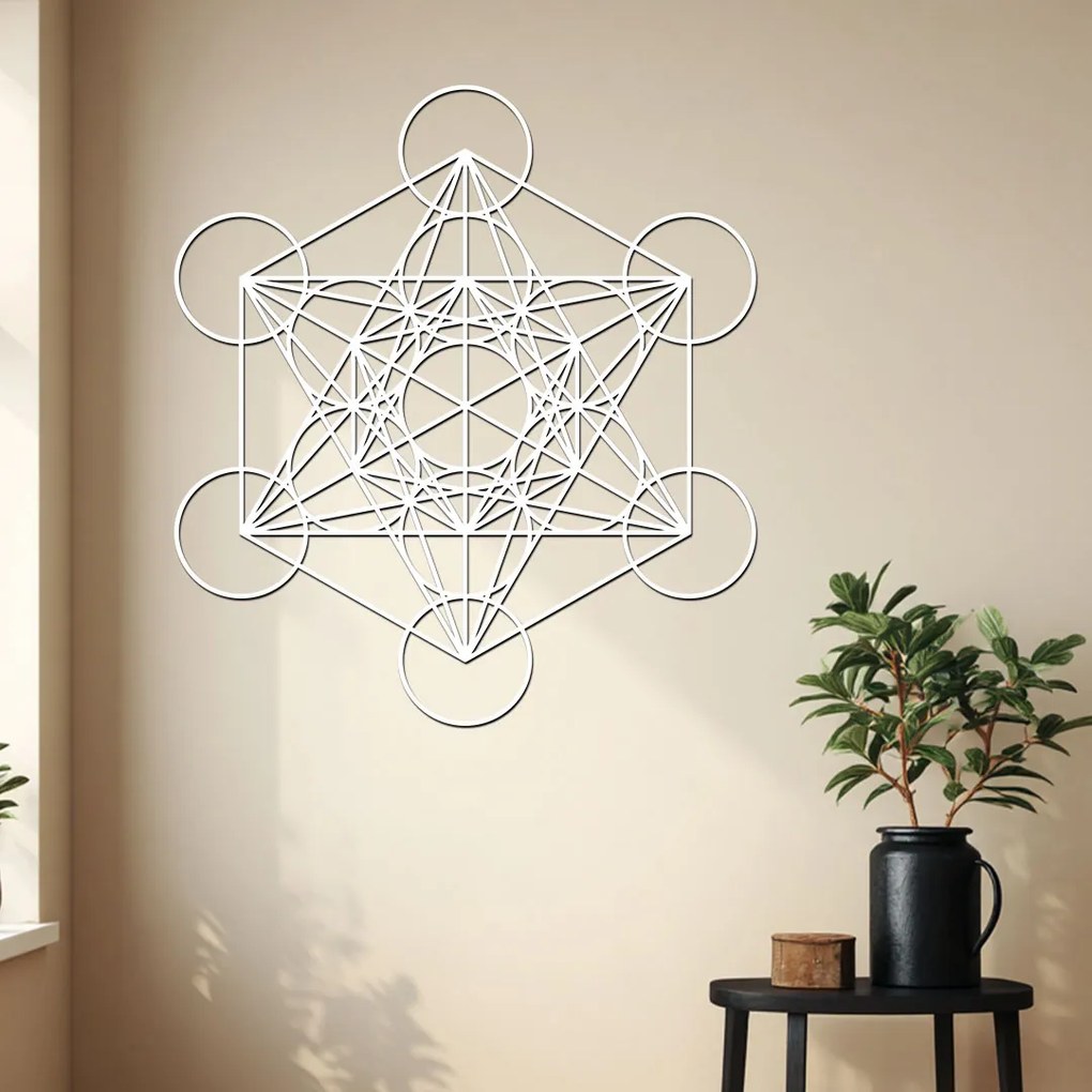dřevo života Dřevěná dekorace na zeď METATRON Zvolte rozměr (cm): 54x60, Zvolte barvu dekoru: Černá