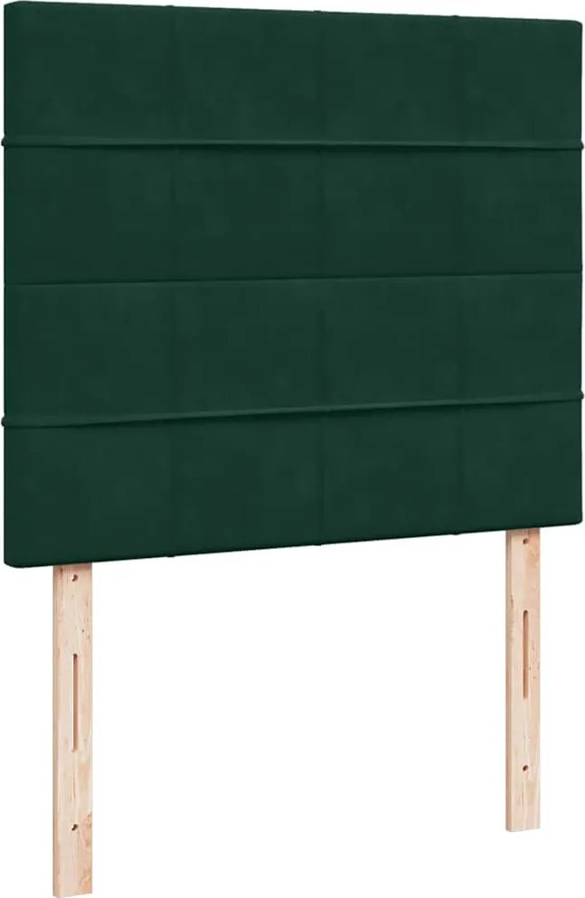 Box spring postel s matrací tmavě zelená 120x190 cm samet 3293161