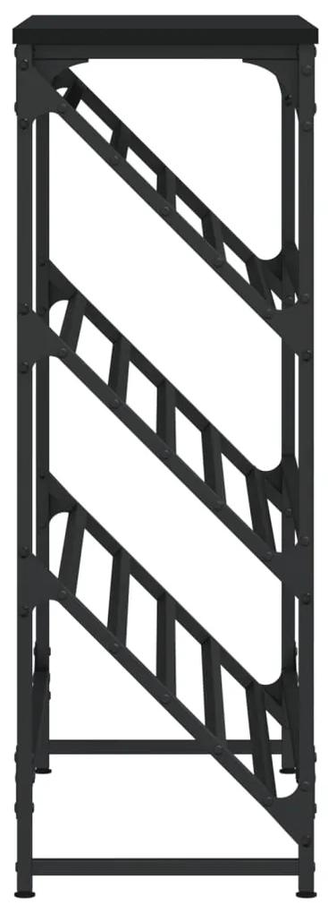 Botník černý 90 x 30 x 85 cm kompozitní dřevo - Default Title