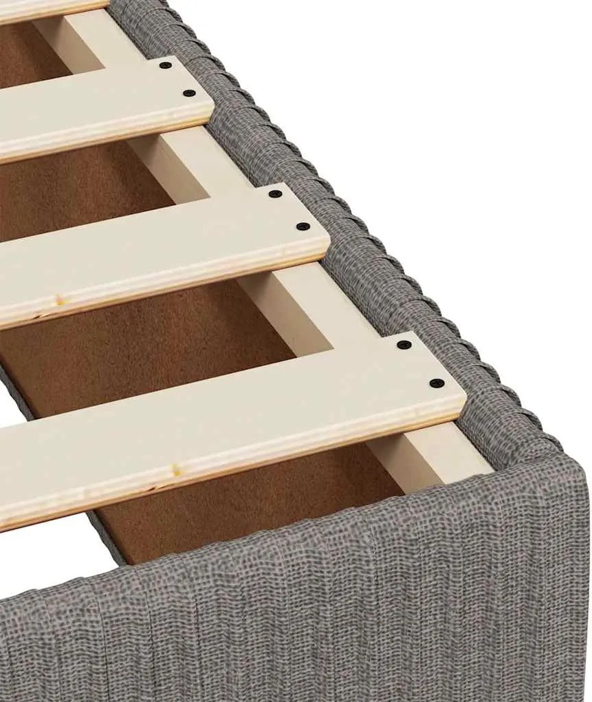 Rám postele bez matrace taupe 100 x 200 cm textil 3284918