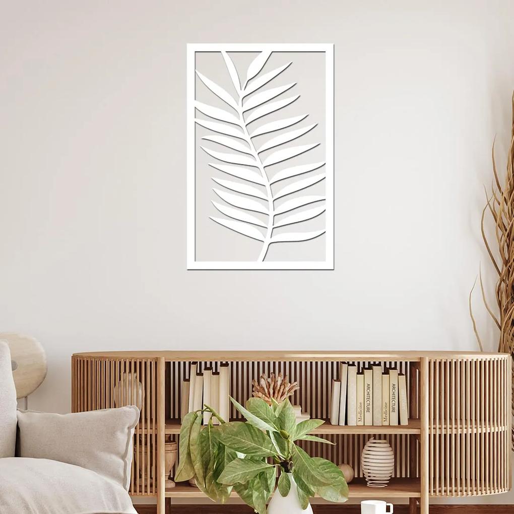 dřevo života Dřevěná dekorace na zeď LIST Rozměry (cm): 39x60, Barevný vzor: Černá