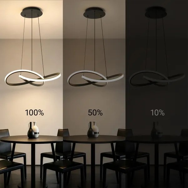 Brilagi - LED Stmívat. lustr na lanku INFINITY LED/55W/230V 50x50 cm černá + DO