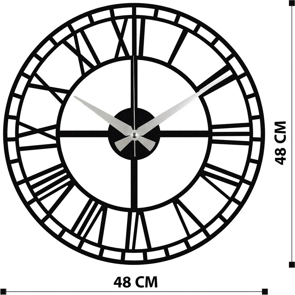 Nástěnné kovové hodiny Enzoclock S002 černé