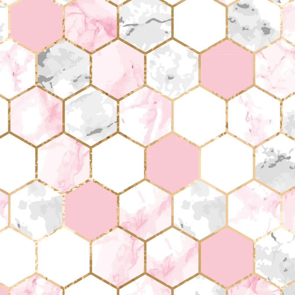 Malvis Tapeta mramorové hexagony Vel. (šířka x výška): 432 x 290 cm