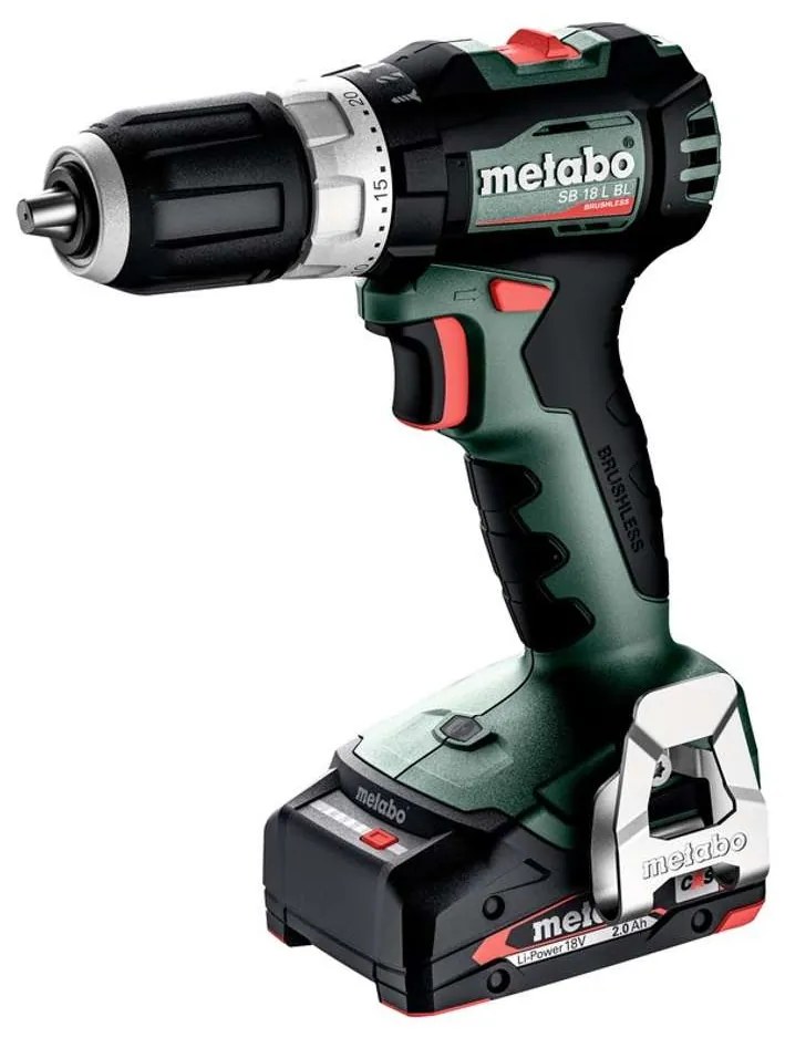 Metabo - 18V AKU vrtačka s příklepem, 2x aku 2,0 Ah Li-Power, nabíječka 613157500
