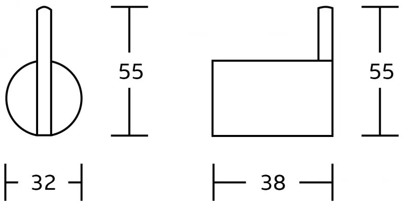 Mexen příslušenství, Aron držák na ručník, 1-háček, černá, 7088135-70