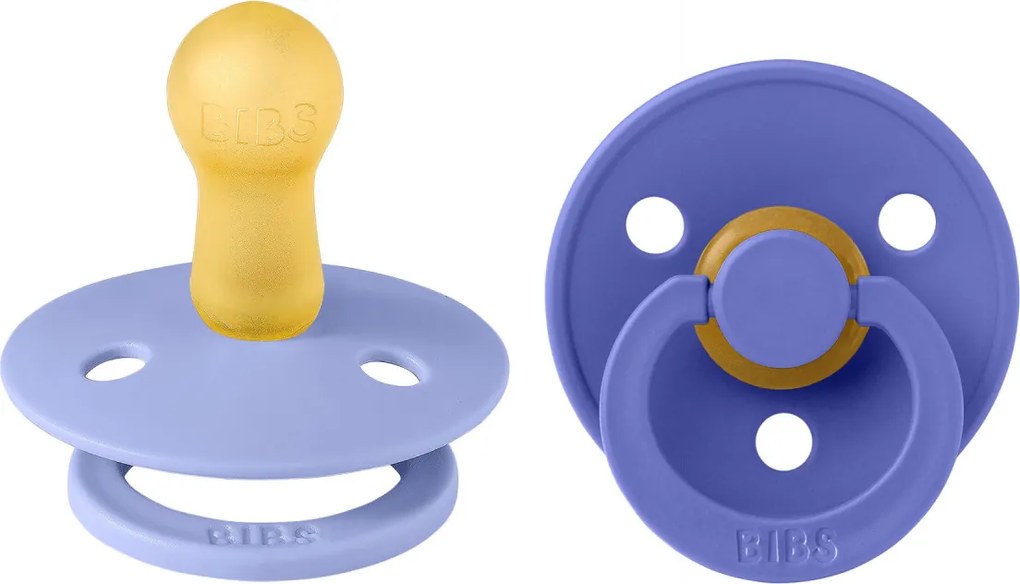 Bibs Dudlíky kaučuk 2 ks 6-18 měsíců Colour Iron/baby blue noční
