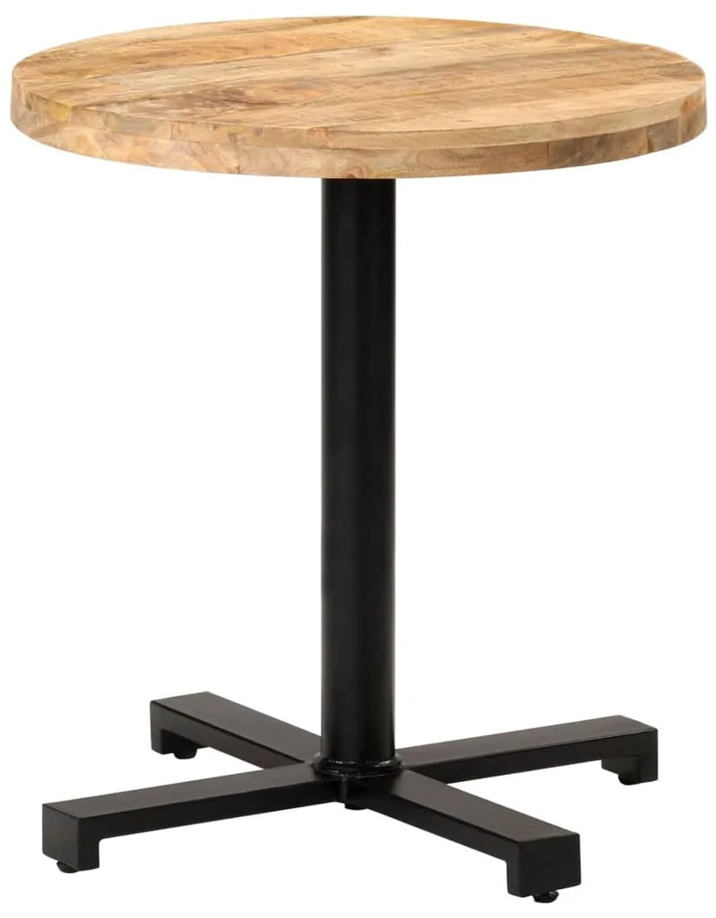 Bistro stůl kulatý Ø 70 x 75 cm hrubé mangovníkové dřevo 320267
