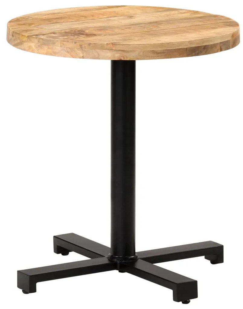 320267 vidaXL Bistro stůl kulatý Ø 70 x 75 cm hrubé mangovníkové dřevo