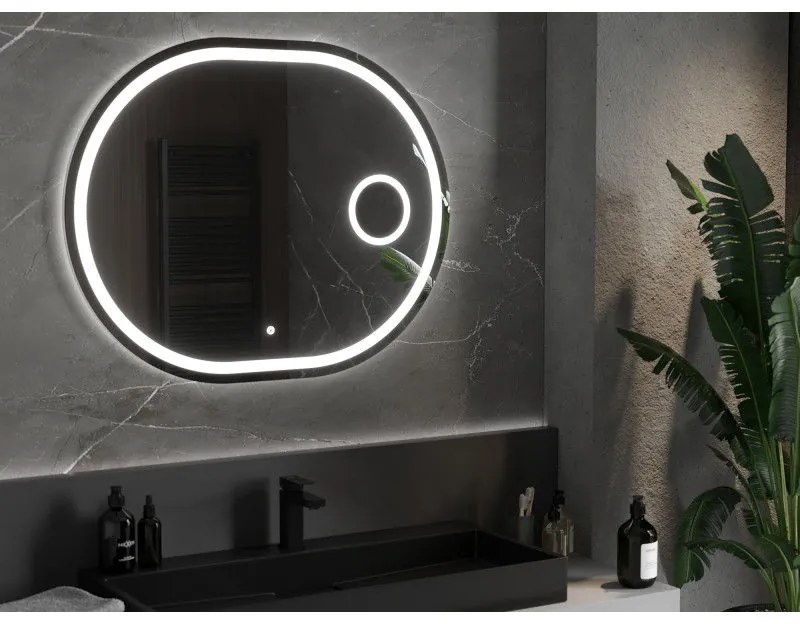 Mexen Umba, LED koupelnové zrcadlo s podsvícením a kosmetickým zrcadlem 100 x 80 cm, 6000K, ochrana proti zamlžování, 9822-100-080-611-00