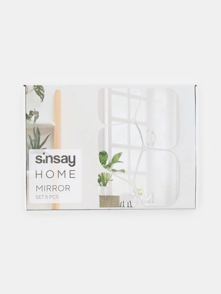 Sinsay - Sada zrcadel s nepravidelnými tvary 5 pack - clear