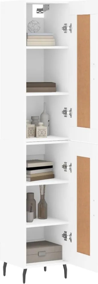 Skříň highboard bílá 34,5 x 34 x 180 cm kompozitní dřevo 3200465
