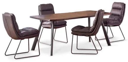 Jídelní stůl Finn 180x76x90 cm (ořech, šedá)